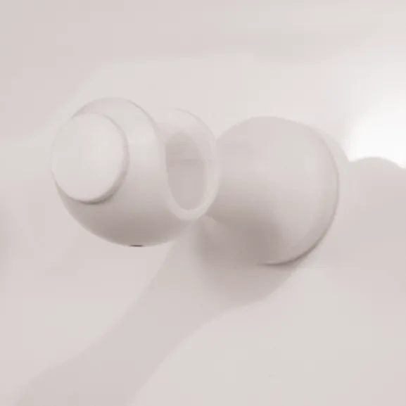 Wooden curtain rod bracket, white - Hasta Home - Welcome!